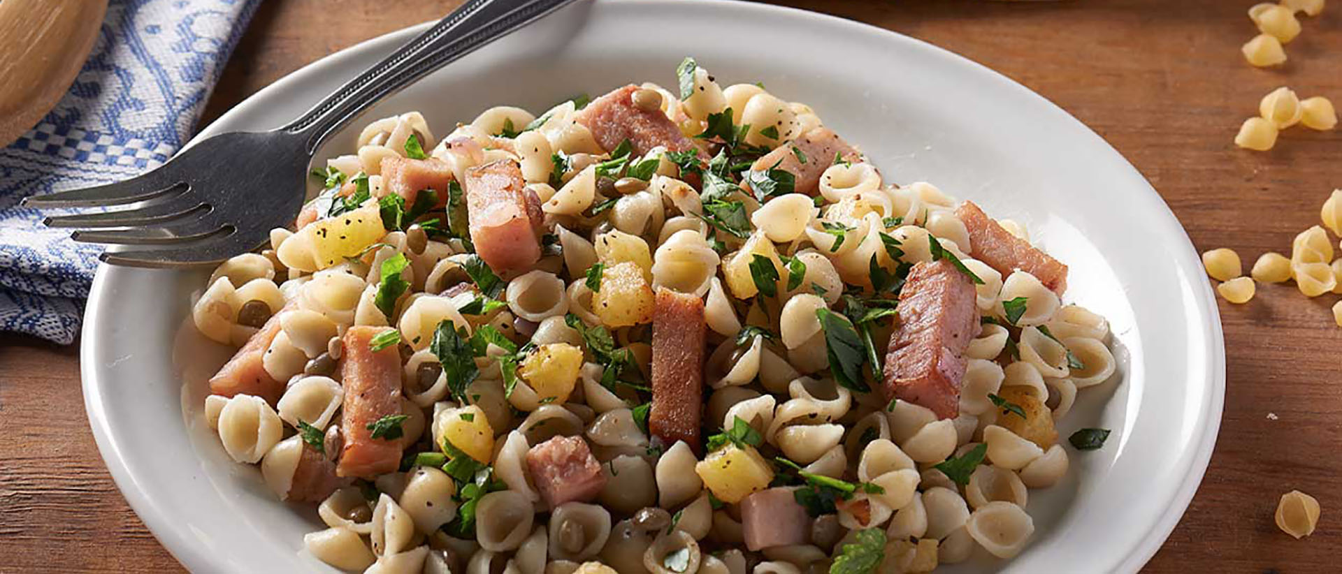 CONCHITAS CON CHULETA Y LENTEJAS